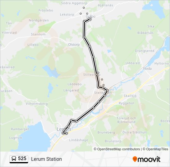 525 Route: Schedules, Stops & Maps - Lerum Station (Updated)
