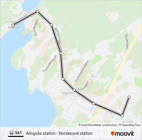 561 Route: Schedules, Stops & Maps - Hemsjö Kyrka (Updated)