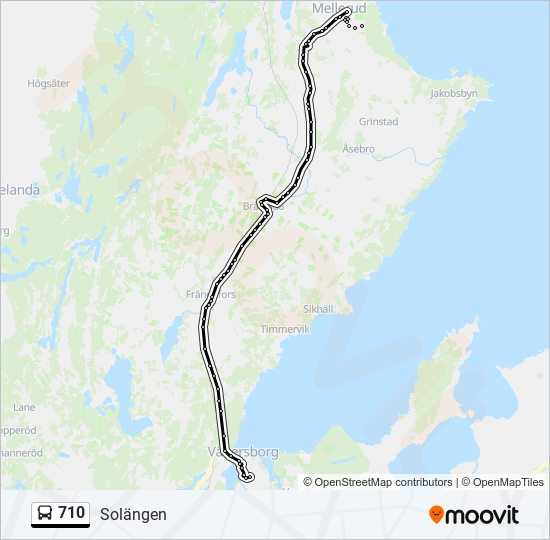 710 Route: Schedules, Stops & Maps - Solängen (Updated)