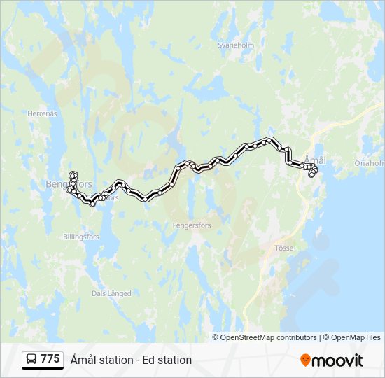 775 Route: Schedules, Stops & Maps - Bengtsfors Björkåsen (Updated)