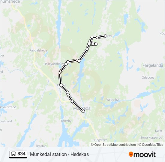 834 Route: Schedules, Stops & Maps - Hedekas (Updated)