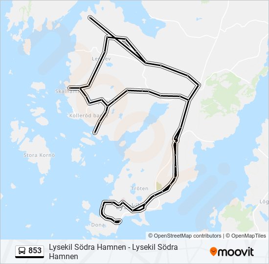 853 Route: Schedules, Stops & Maps - Lysekil Södra Hamnen (Updated)