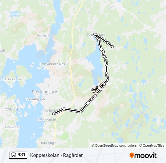 931 Route: Schedules, Stops & Maps - Huveröd (Updated)