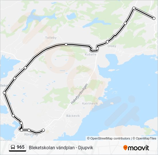 965 Rutt: Tidtabeller, Hållplatser & Kartor - Åkervik (Uppdaterat)