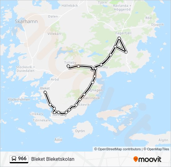 966 Route: Schedules, Stops & Maps - Bleket Bleketskolan (Updated)