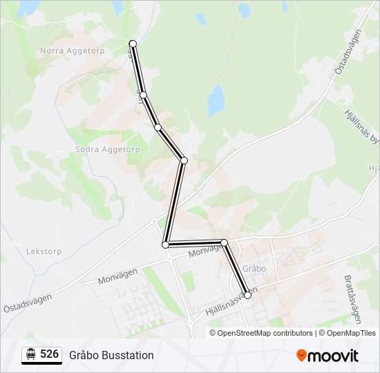 526 Route: Schedules, Stops & Maps - Gråbo Busstation (Updated)