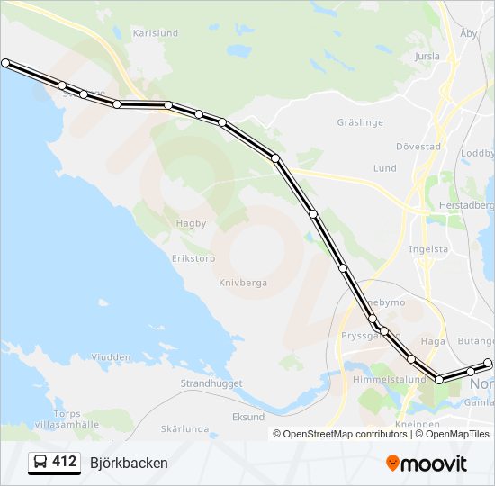 412 Route: Schedules, Stops & Maps - Björkbacken (Updated)