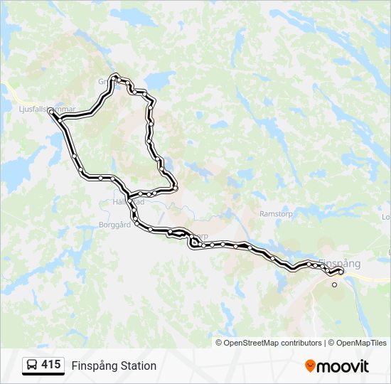 415 Route: Schedules, Stops & Maps - Finspång Station (Updated)