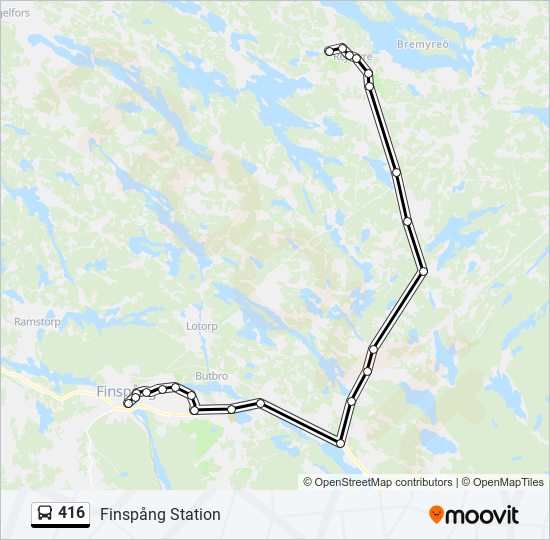 416 Route: Schedules, Stops & Maps - Finspång Station (Updated)