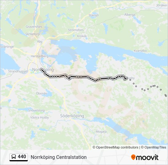 440 Route: Schedules, Stops & Maps - Norrköping Centralstation (Updated)