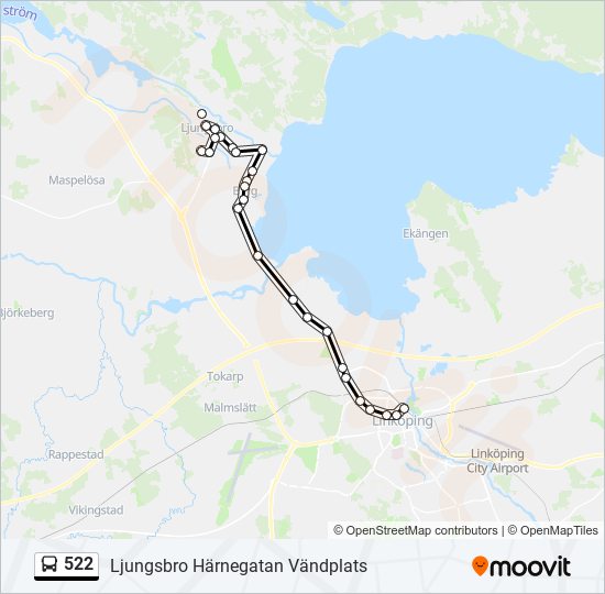 522 Route: Schedules, Stops & Maps - Ljungsbro Härnegatan Vändplats ...