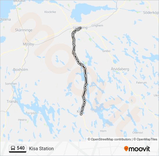 540 Route: Schedules, Stops & Maps - Kisa Station (Updated)