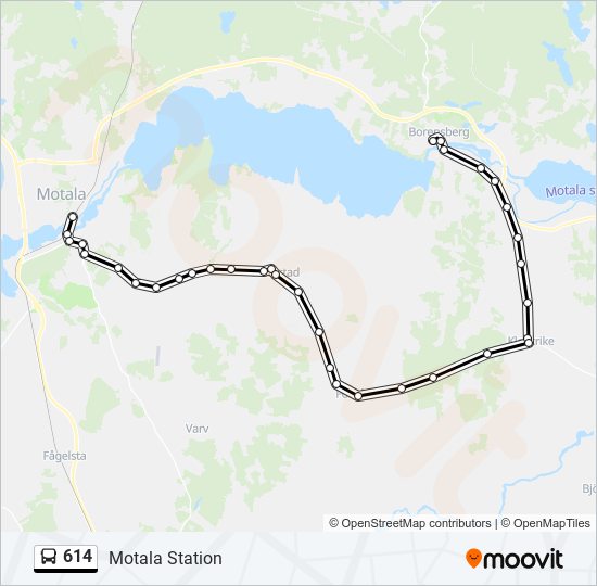 614 Route: Schedules, Stops & Maps - Motala Station (Updated)