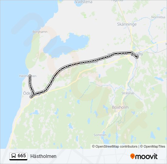 665 Route: Schedules, Stops & Maps - Hästholmen (Updated)