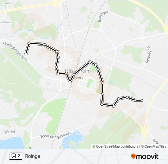 2 Route: Schedules, Stops & Maps - Röinge (Updated)