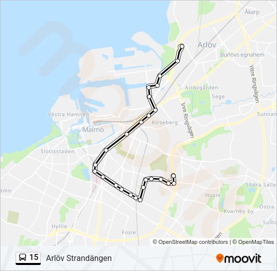 15 Route: Schedules, Stops & Maps - Arlöv Strandängen (Updated)