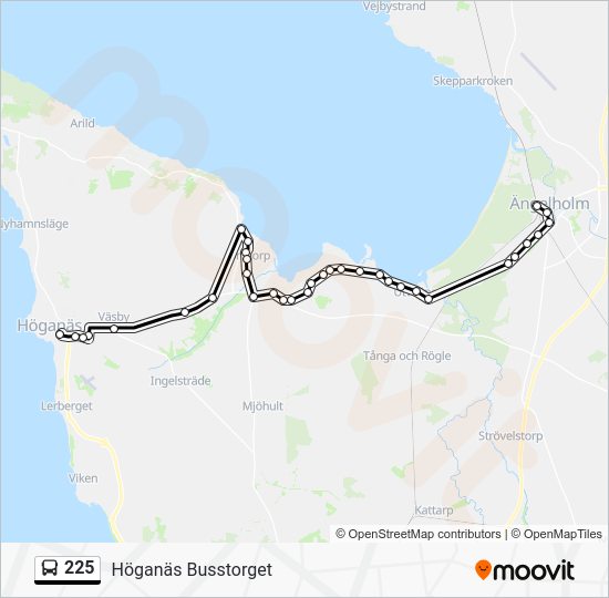 225 Route: Schedules, Stops & Maps - Höganäs Busstorget (Updated)
