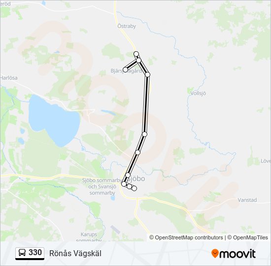 330 Route: Schedules, Stops & Maps - Rönås Vägskäl (Updated)