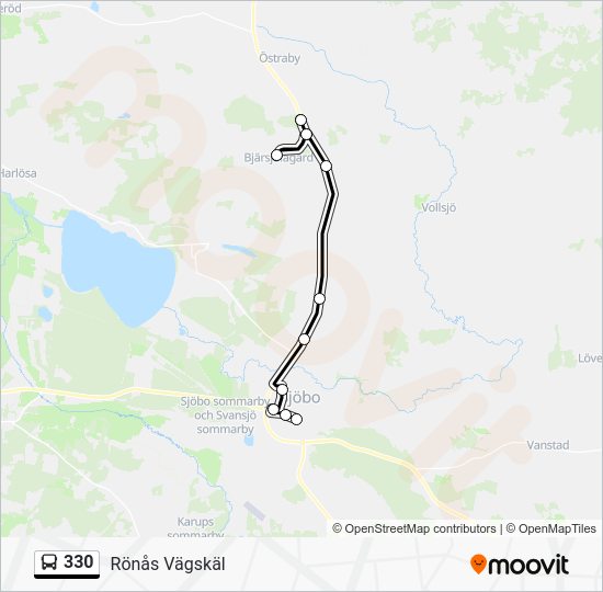 330 Route: Schedules, Stops & Maps - Rönås Vägskäl (Updated)