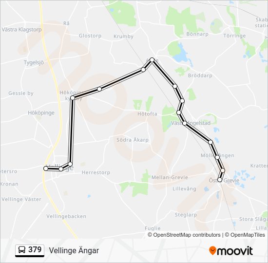 379 Route: Schedules, Stops & Maps - Vellinge Ängar (Updated)