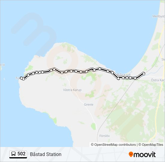 502 Route: Schedules, Stops & Maps - Båstad Station (Updated)