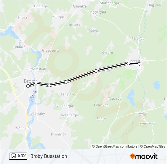 542 Route: Schedules, Stops & Maps - Broby Busstation (Updated)