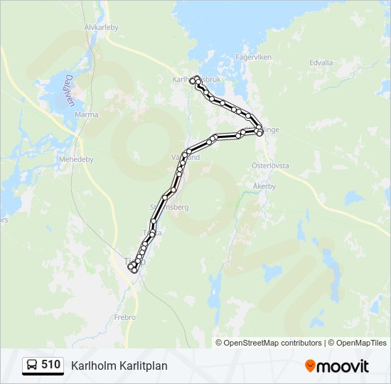 510 Route: Schedules, Stops & Maps - Karlholm Karlitplan (Updated)