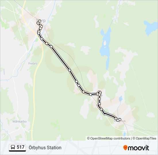 517 Route: Schedules, Stops & Maps - Örbyhus Station (Updated)