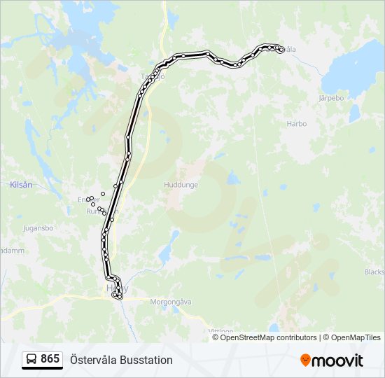 865 Route: Schedules, Stops & Maps - Östervåla Busstation (Updated)