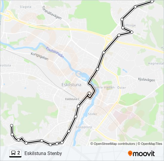 2 Route: Schedules, Stops & Maps - Eskilstuna Stenby (Updated)