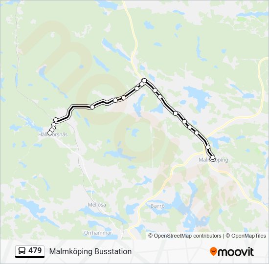 479 Route: Schedules, Stops & Maps - Malmköping Busstation (Updated)