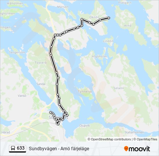 633 Rutt: Tidtabeller, Hållplatser & Kartor - Strängnäs Eldsundsviken ...