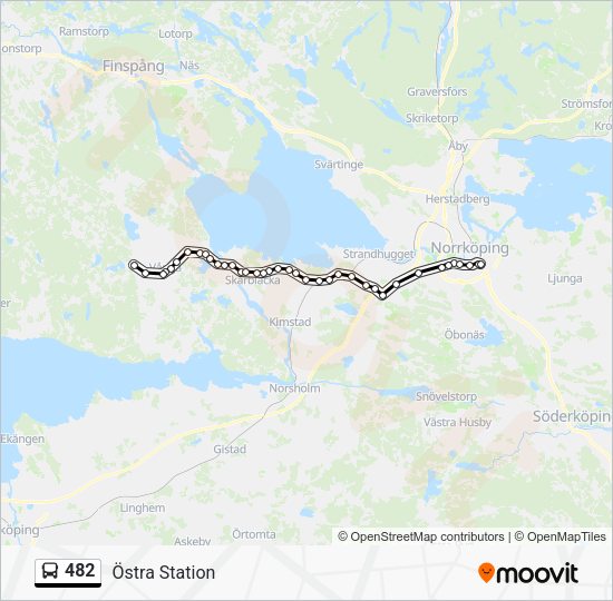482 Route: Schedules, Stops & Maps - Östra Station (Updated)