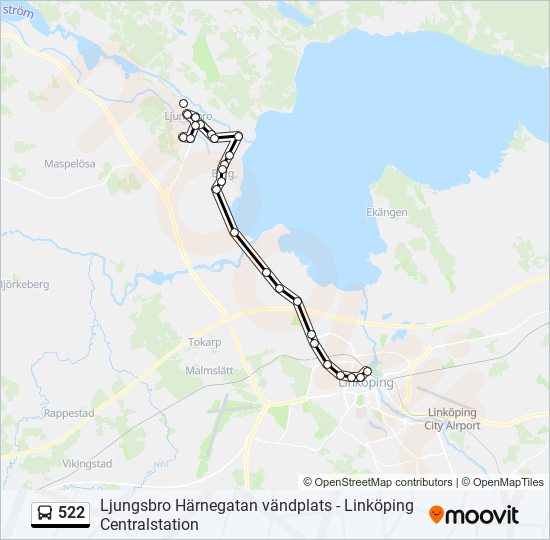 522 Route: Schedules, Stops & Maps - Linköping Centralstation (Updated)