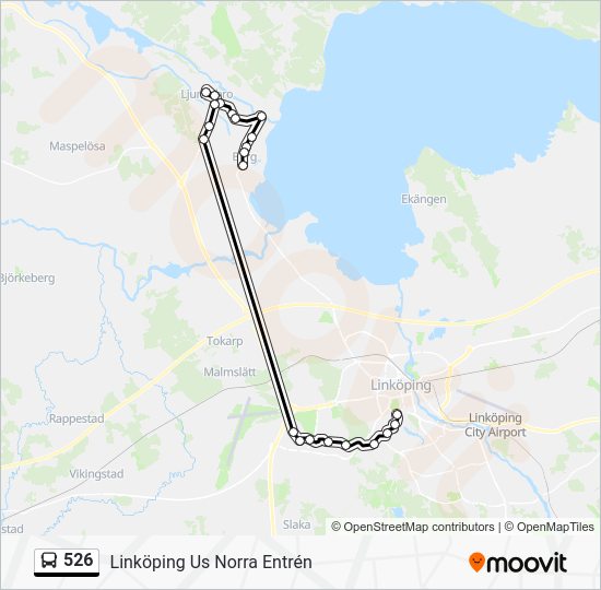 526 Route: Schedules, Stops & Maps - Linköping Us Norra Entrén (Updated)