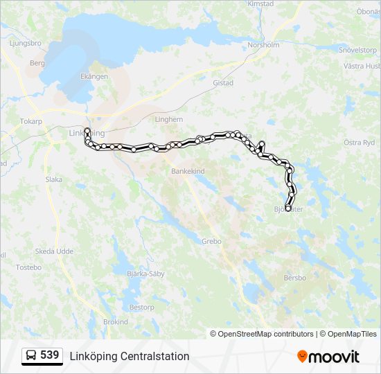 539 Route: Schedules, Stops & Maps - Linköping Centralstation (Updated)