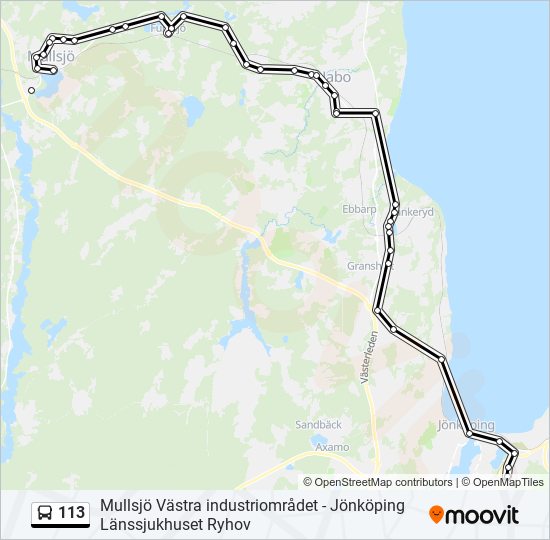 113 Rutt: Tidtabeller, Hållplatser & Kartor - Jönköping Länssjukhuset ...