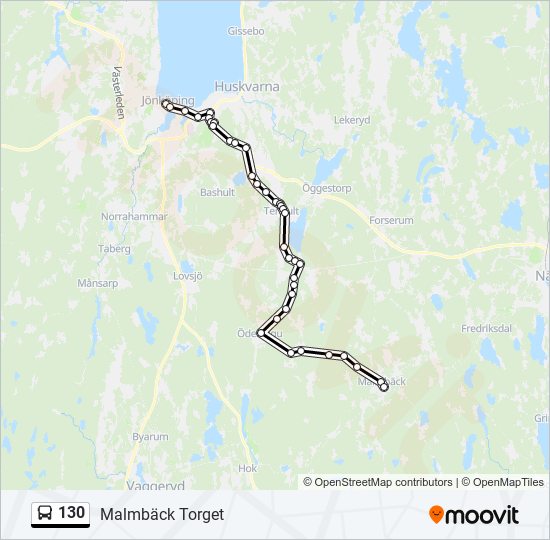 130 Route: Schedules, Stops & Maps - Malmbäck Torget (Updated)