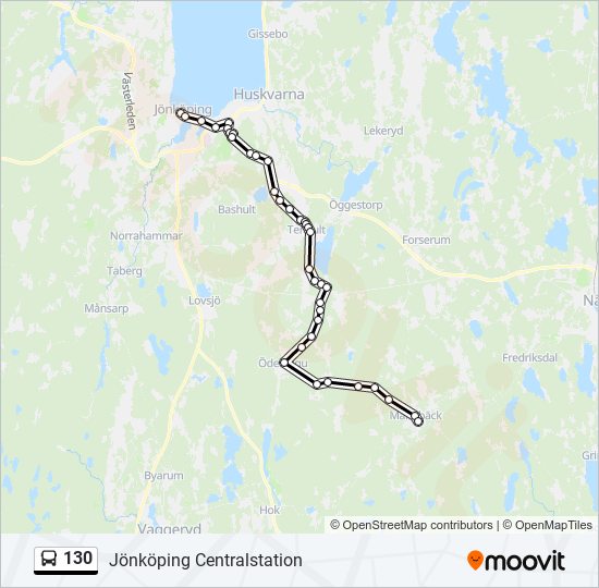 130 Route: Schedules, Stops & Maps - Jönköping Centralstation (Updated)