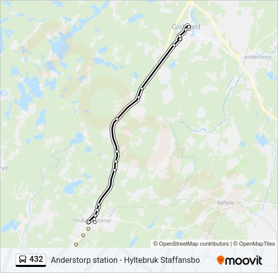 432 Route: Schedules, Stops & Maps - Gislaved Busstation (Updated)
