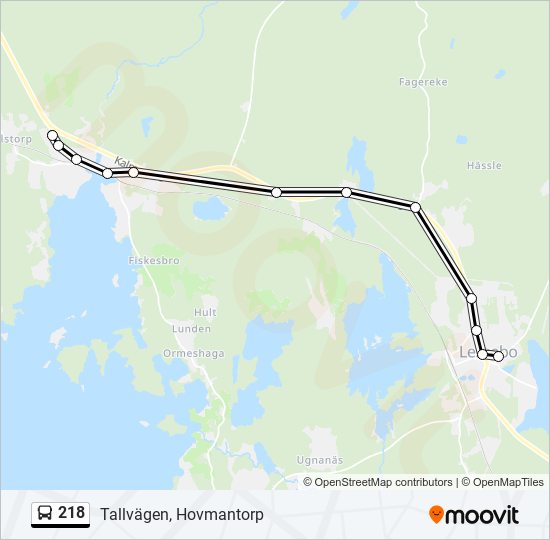 218 Route: Schedules, Stops & Maps - Tallvägen, Hovmantorp (Updated)
