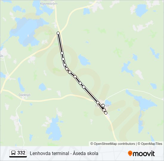 332 Route: Schedules, Stops & Maps - Nottebäck Terminal (Updated)