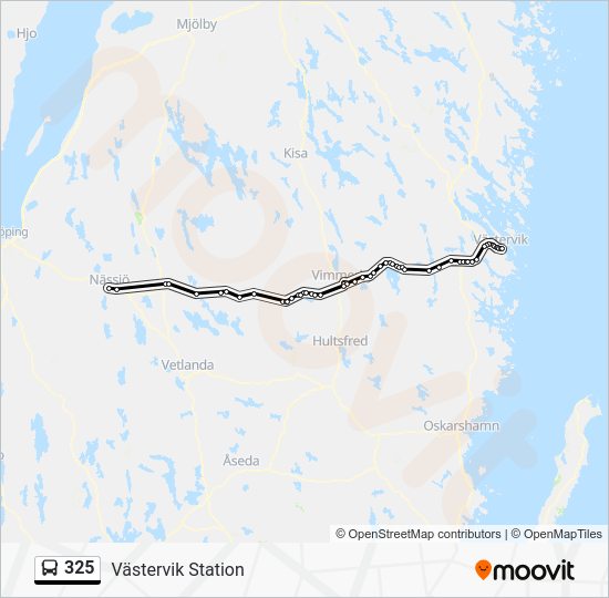 325 Route: Schedules, Stops & Maps - Västervik Station (Updated)