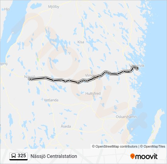 325 Route: Schedules, Stops & Maps - Nässjö Centralstation (Updated)