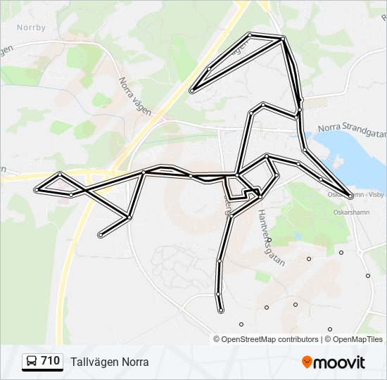 710 Route: Schedules, Stops & Maps - Tallvägen Norra (Updated)
