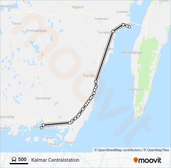 500 Route: Schedules, Stops & Maps - Kalmar Centralstation (Updated)