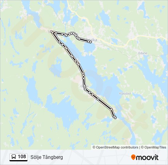 108 Route: Schedules, Stops & Maps - Sölje Tångberg (Updated)