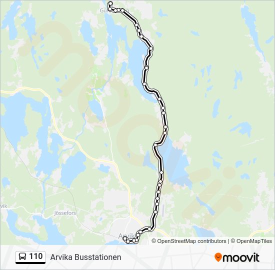 110 Route: Schedules, Stops & Maps - Arvika Busstationen (Updated)