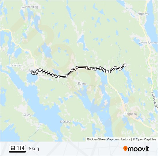 114 Route: Schedules, Stops & Maps - Skog (Updated)