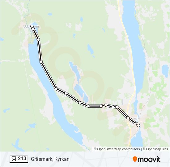 213 Rutt: Tidtabeller, Hållplatser & Kartor - Gräsmark, Kyrkan (Uppdaterat)